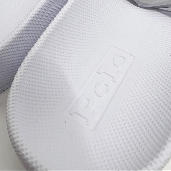 Polo Ralph Lauren | Shoes | Polo Ralph Lauren Cayson Logo Pool Slide ...